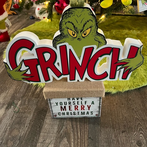 Dr. Seuss | Holiday | Grinch Wood Sign | Poshmark